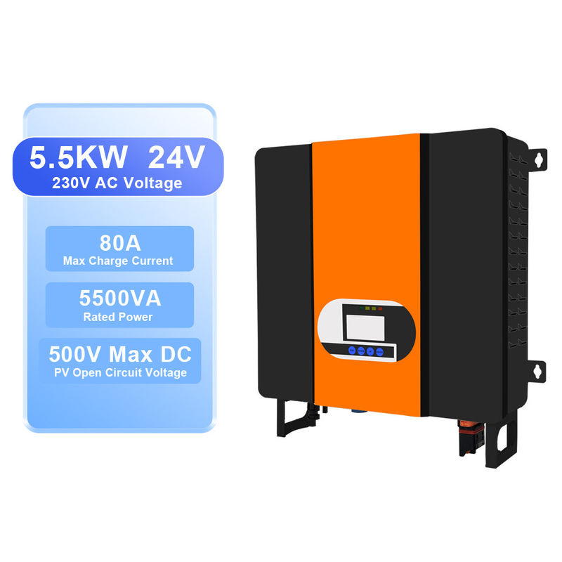 110V/230VAC 5.5 Kw Solar Inverter MPPT Single Phase On Off Grid Hybrid ...